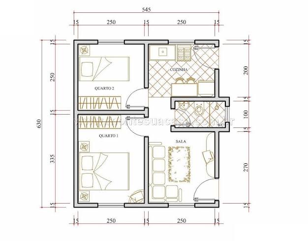 Planta de Kitnet – 20 Opções Geniais para Construir uma Kitnet!