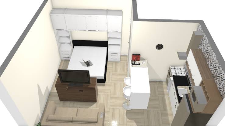 Planta de Kitnet – 20 Opções Geniais para Construir uma Kitnet!